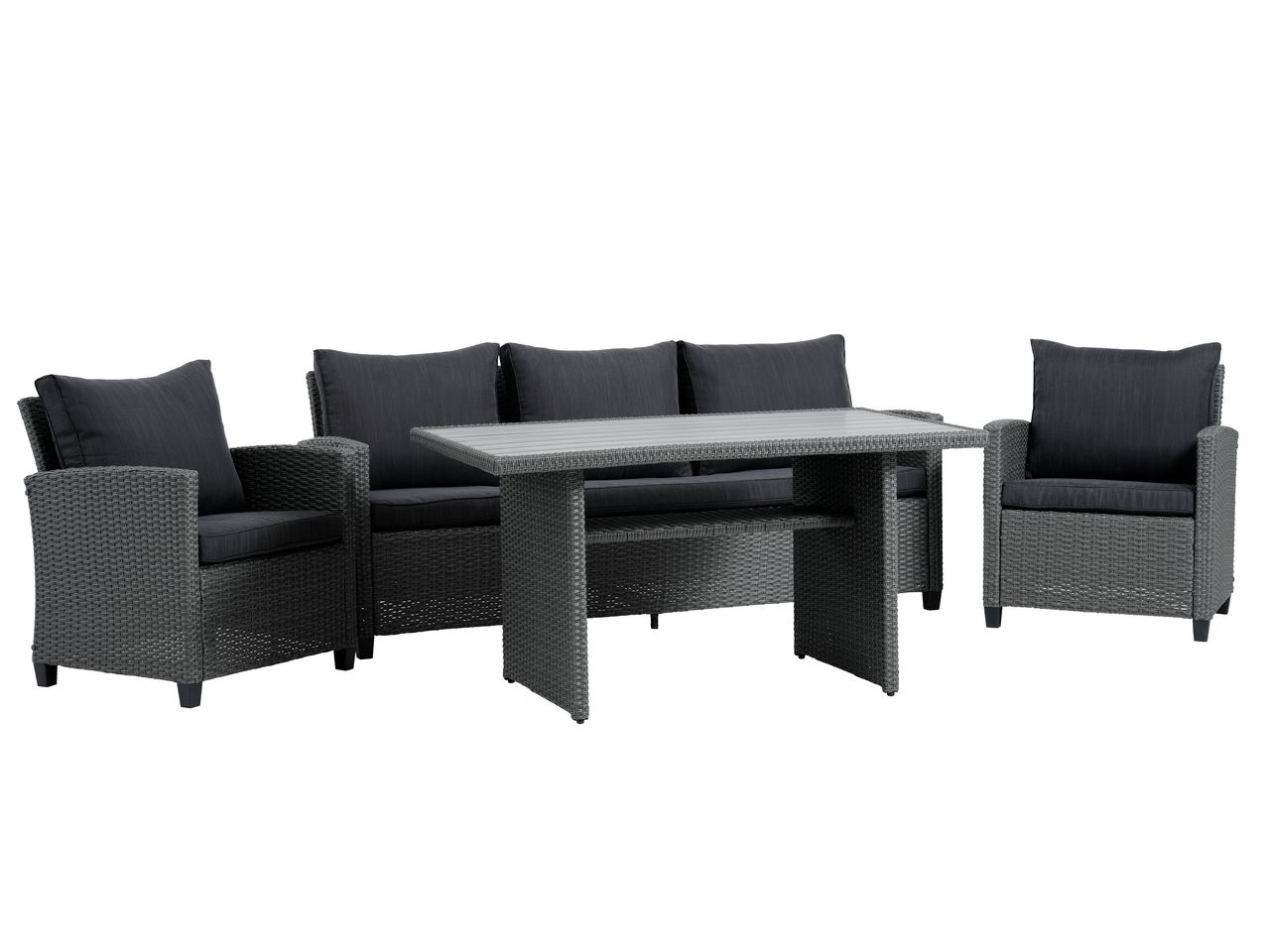 Ensemble lounge THISE 5 personnes gris | JYSK