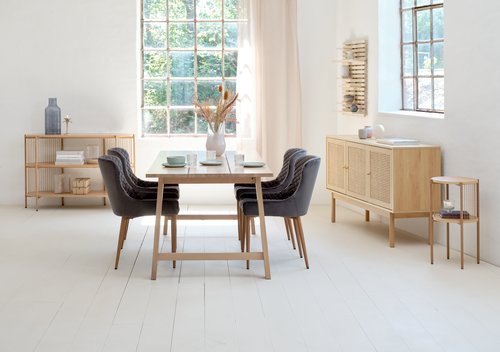 Wandplank KETTINGE 6 schappen naturel | JYSK