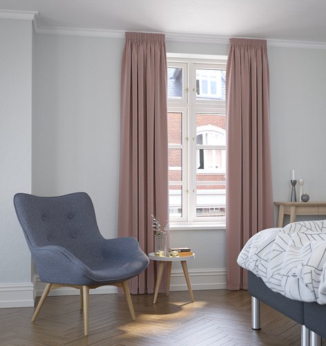 Gardin AUSTRA 1x140x300 sammet rosa | JYSK