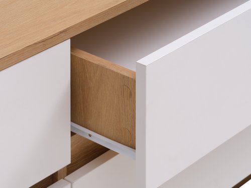3+3 drawer chest BILLUND white/oak | JYSK