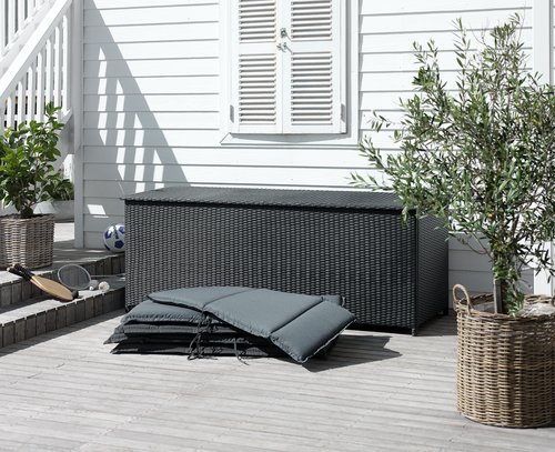 Úložný box na podušky BERGEN Š197xV76xH71 čierna | JYSK