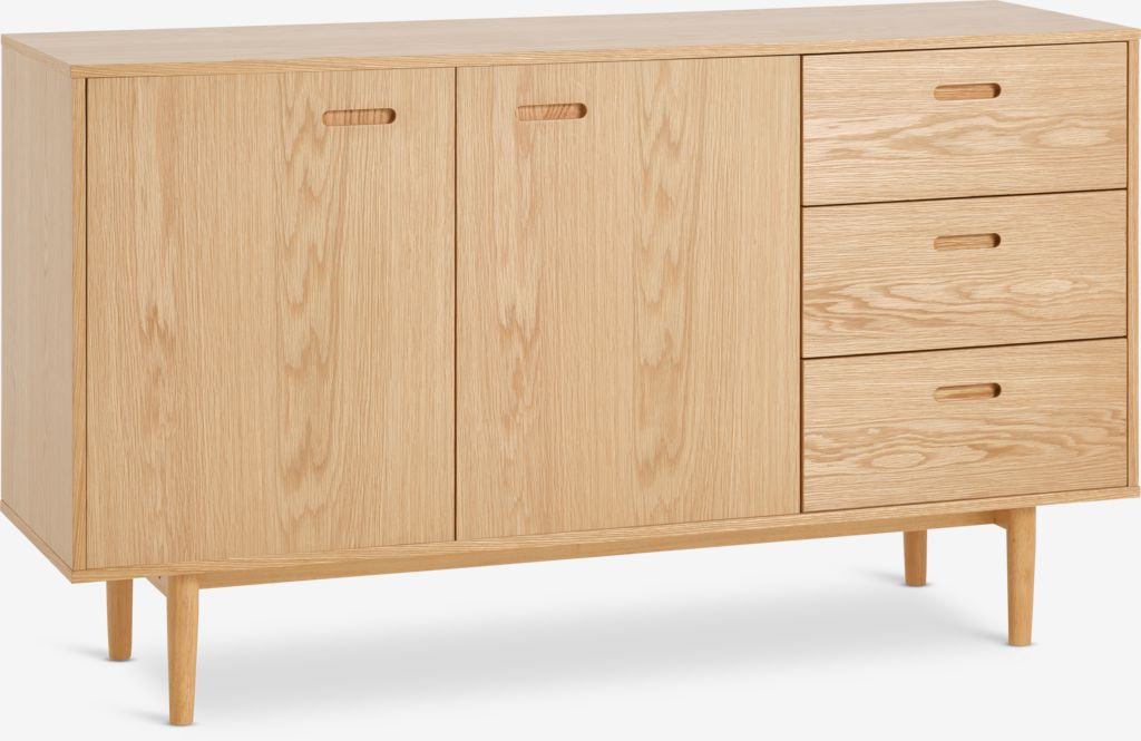 Buffet MARSTRAND 2 portes 3 tiroirs chêne naturel | JYSK