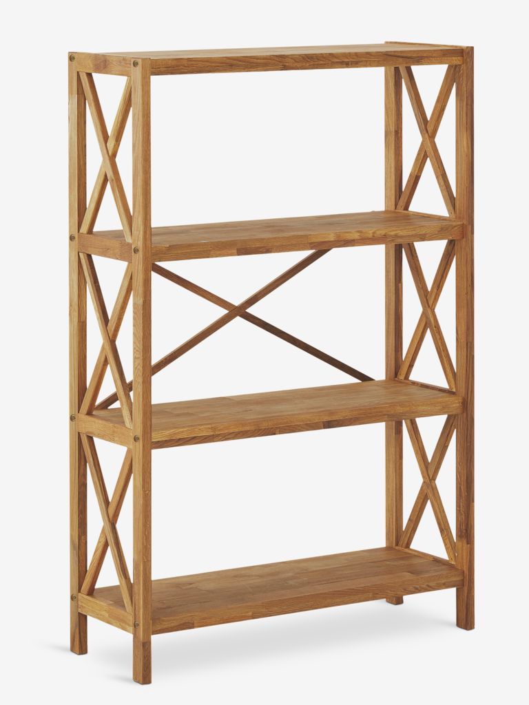 Scaffale JANNERUP largo 4 ripiani rovere naturale | JYSK