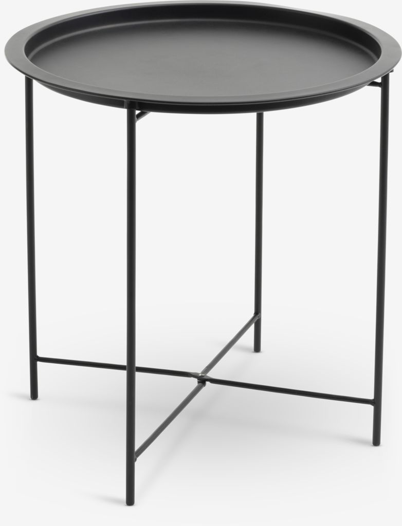 Hjørnebord RANDERUP Ø47 sort | JYSK