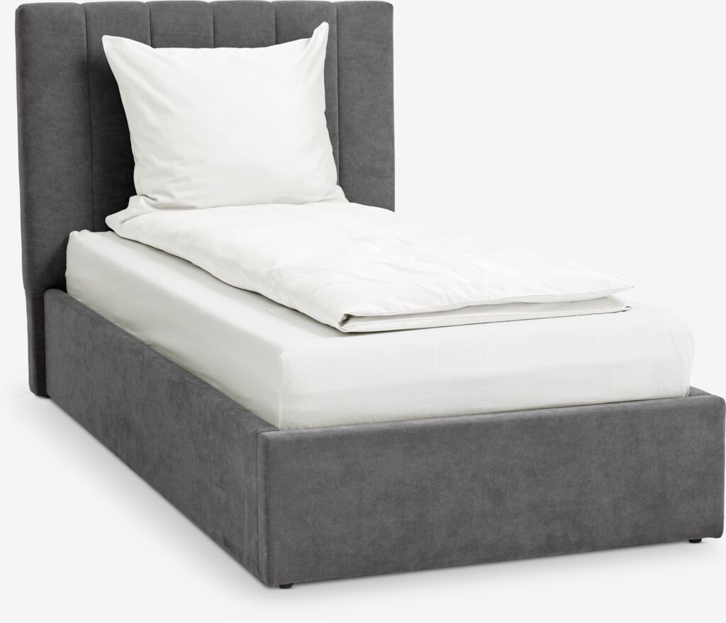 Letto con contenitore HASLEV 90x200 grigio scuro | JYSK