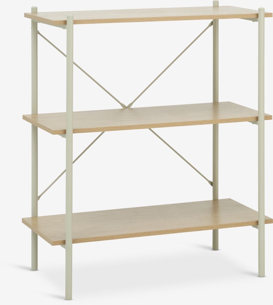 Étagère VANDBORG 3 tablettes coloris chêne/beige | JYSK