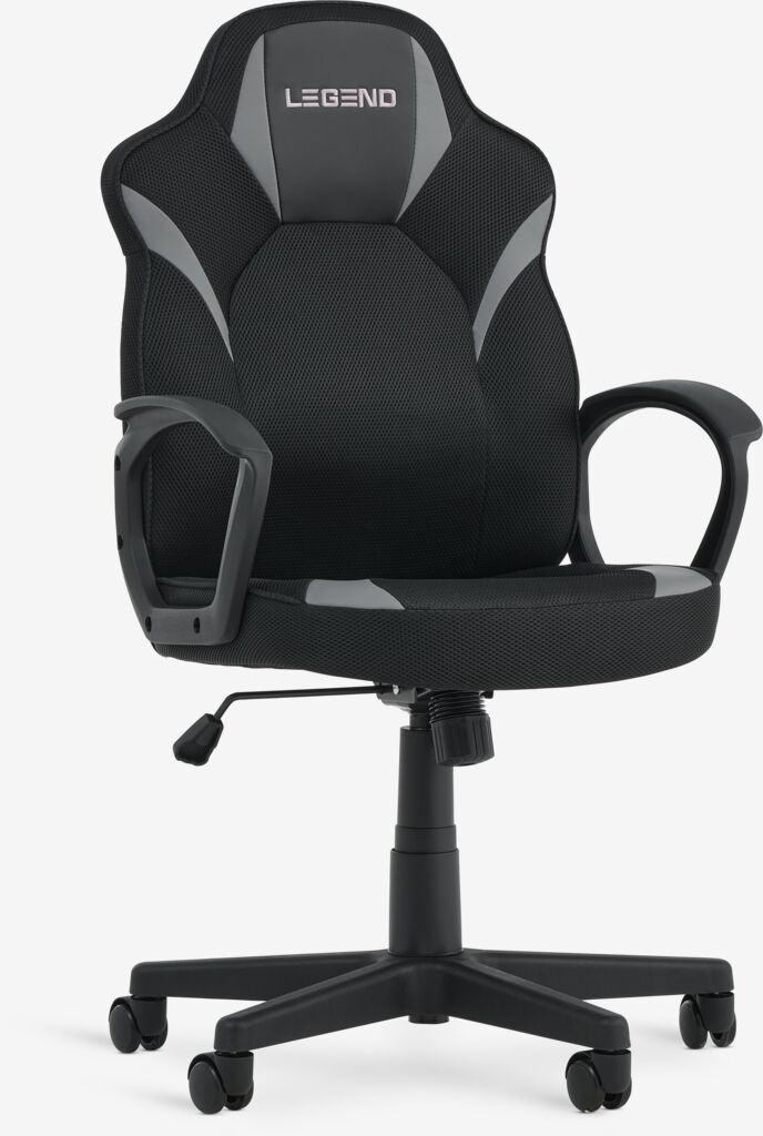 Gaming-Stuhl RANDRUP schwarz Kunstleder/Mesh | JYSK