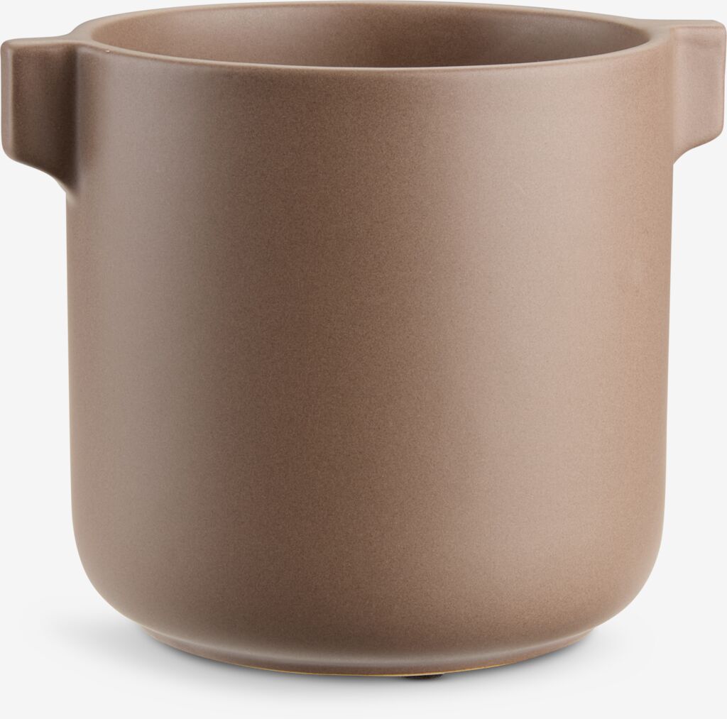 Vaso de planta ROBIN Ø13xA13 cm cor areia escuro | JYSK