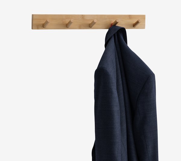 Knagerække MOLLERUP 5 knager bambus | JYSK