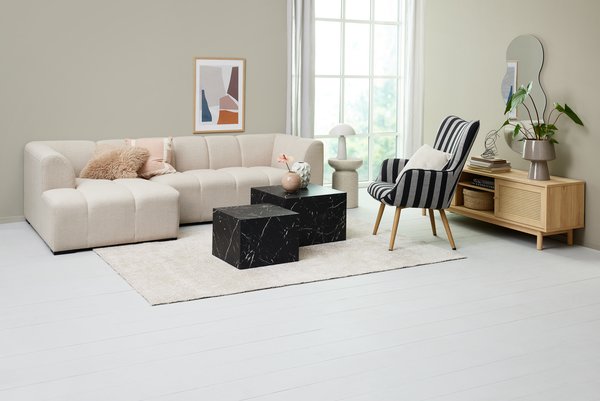 Canapé ALLESE méridienne gauche tissu beige | JYSK