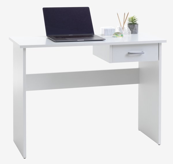 Písací stôl KARUP 40x100 1 zásuvka biela | JYSK